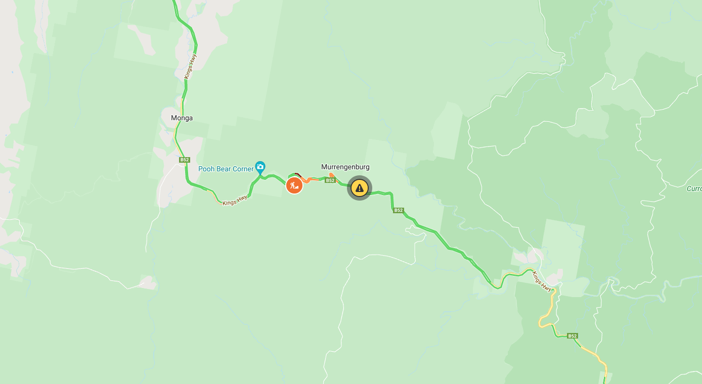 Landslide near Pooh's corner on Clyde Mountain