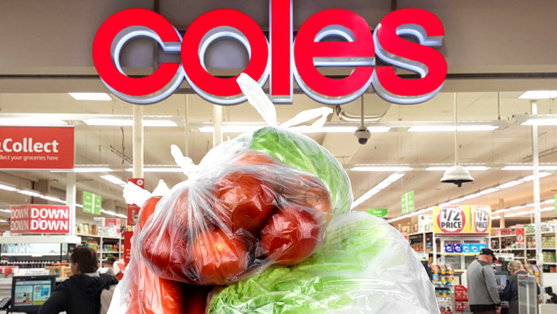 Coles removes plastic fruit and veg bags from ACT stores