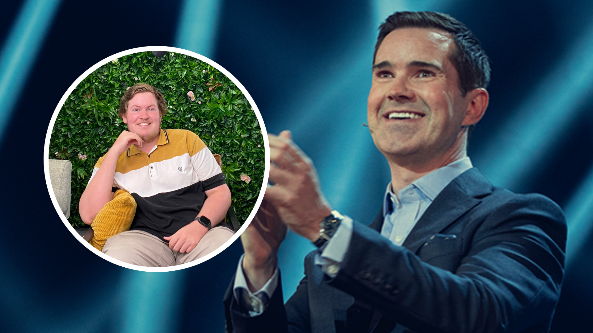 Aspiring Canberra comedian scores lunch with Jimmy Carr